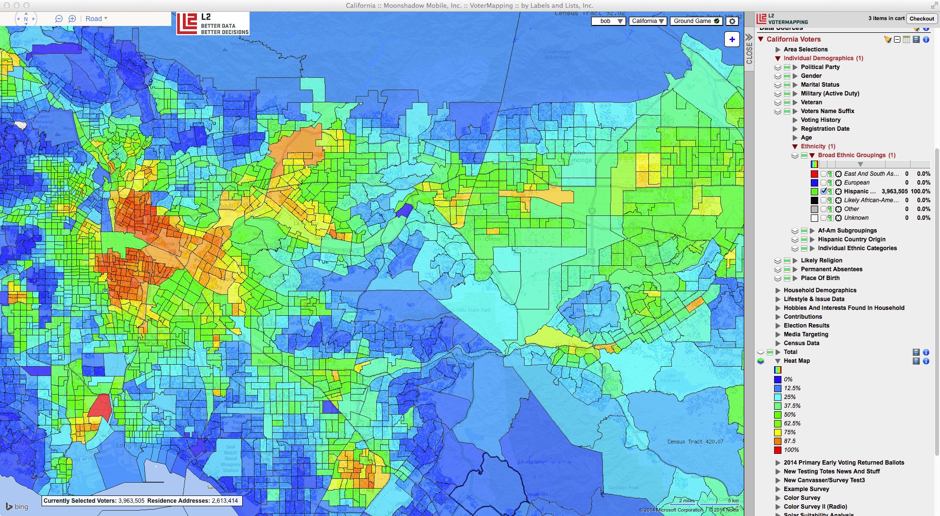 LA Choropleth Hispanic Heat Map LA Choropleth Hispanic Heat Map