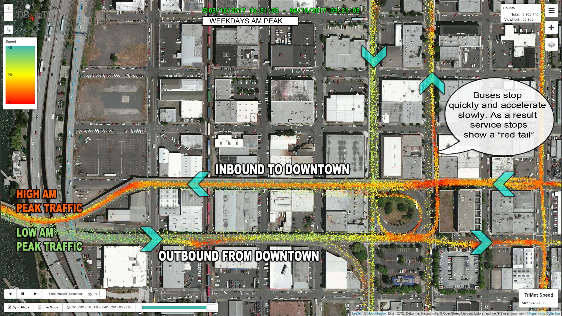 DB4IoT/RouteAnalyst Creating Speed & Delay Maps from CAD/AVL Data